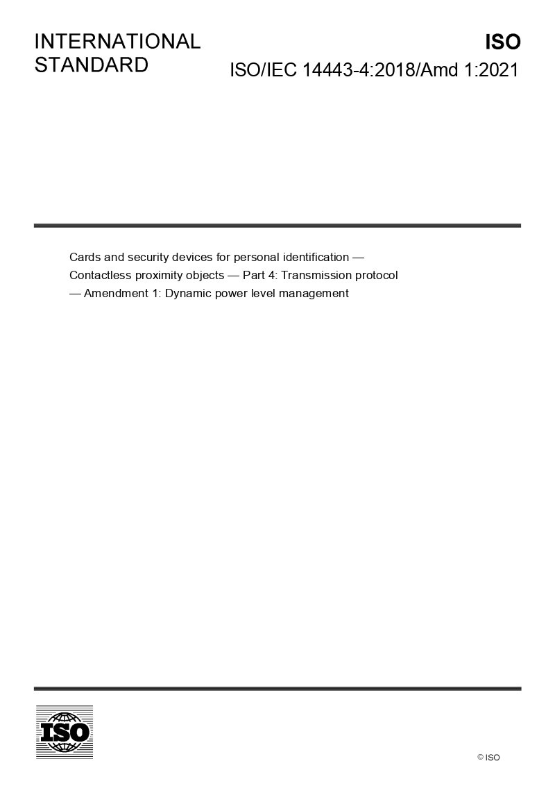 ISO IEC 14443 4 2018 Amd 1 2021