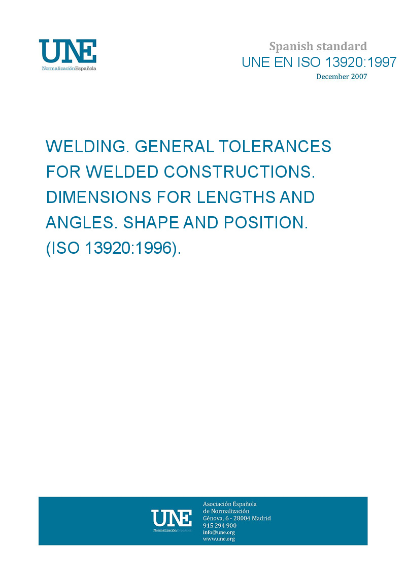 ISO/FDIS 13920 Welding — General Tolerances For Welded, 48% OFF