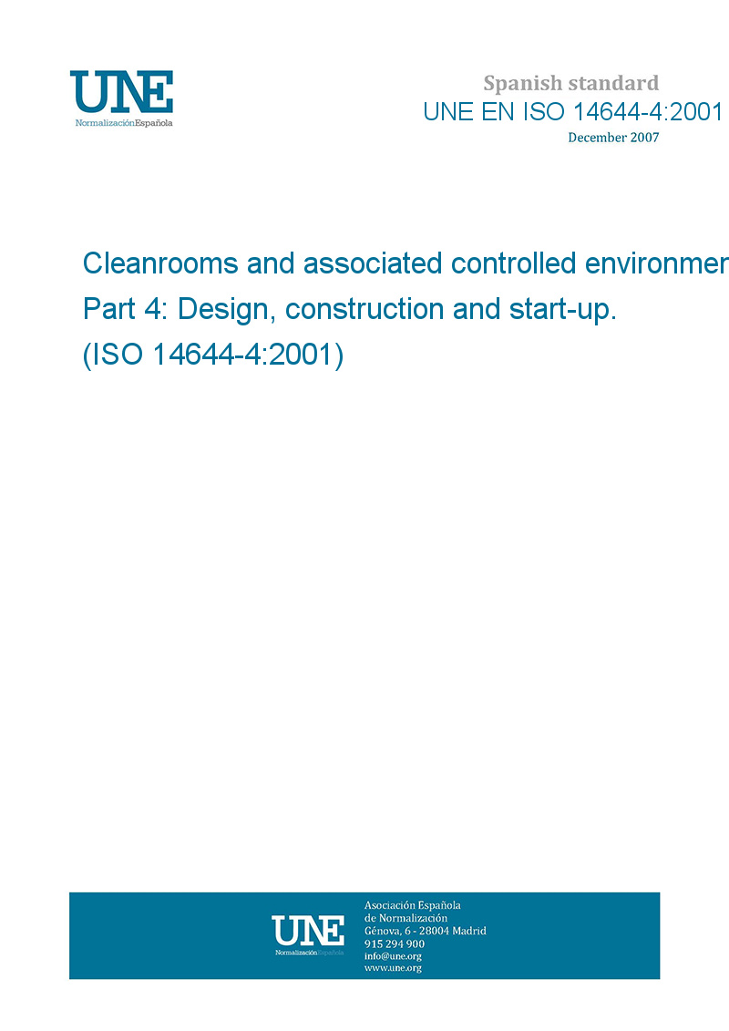Iso 14644 4 Cleanroom Standards