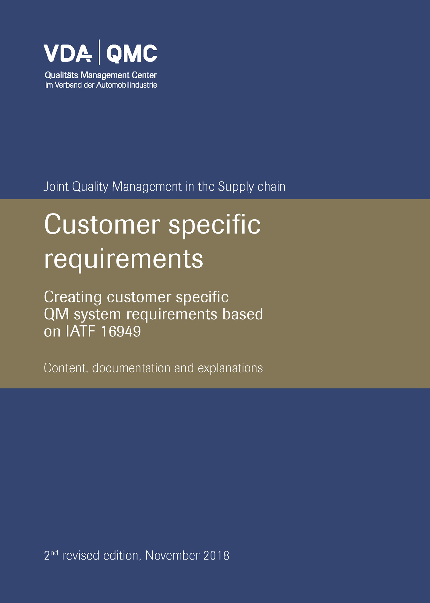 Customer specific requirement - European Standards