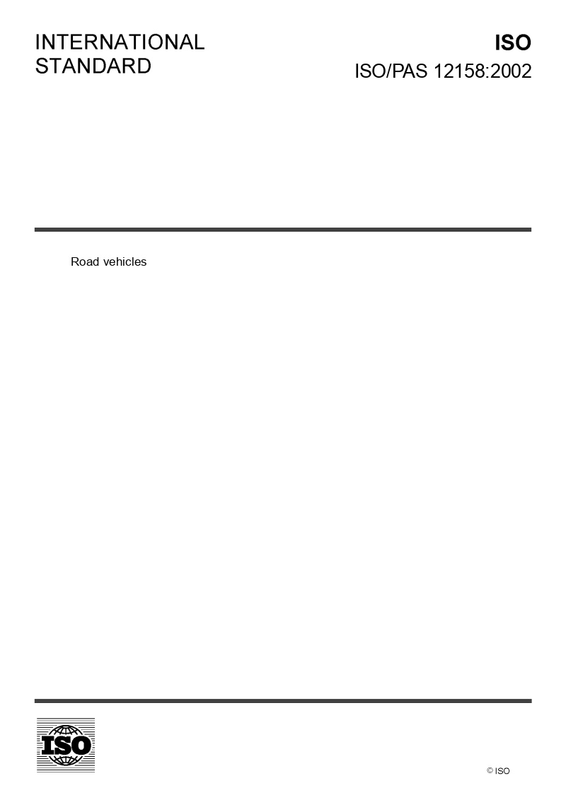 ISO/PAS 12158:2002