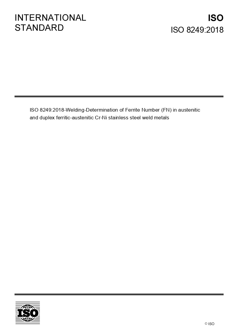 ISO 8249:2018