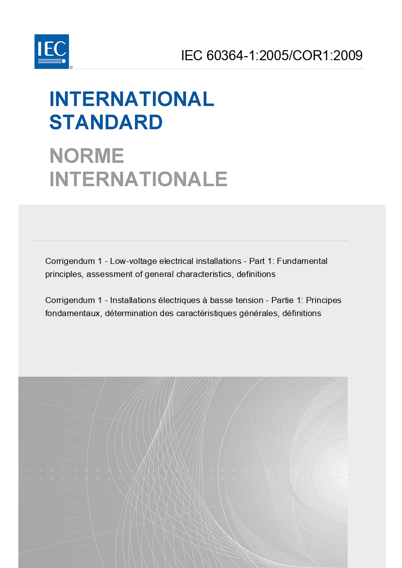 IEC 60364-1:2005/COR1:2009