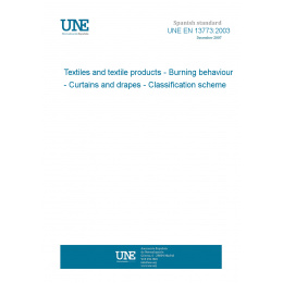 UNE EN 13773:2003 Textiles and textile products - Burning behaviour ...