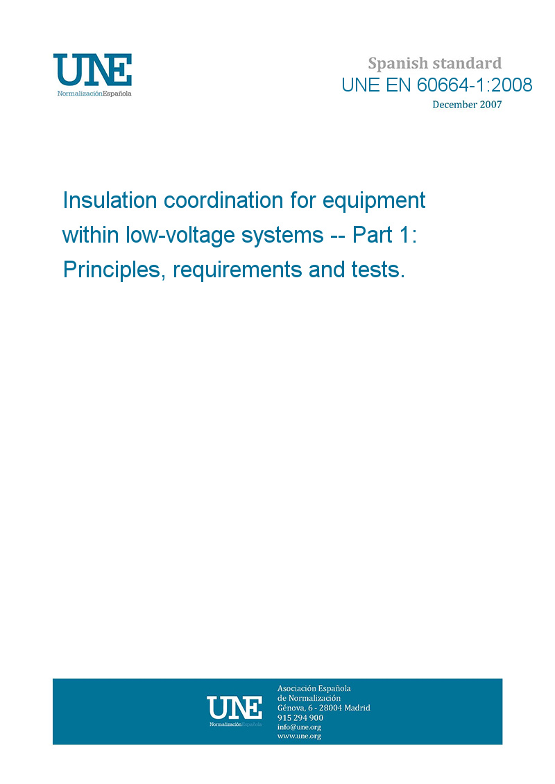 UNE EN 60664-1:2008 Insulation coordination for equipment within low ...