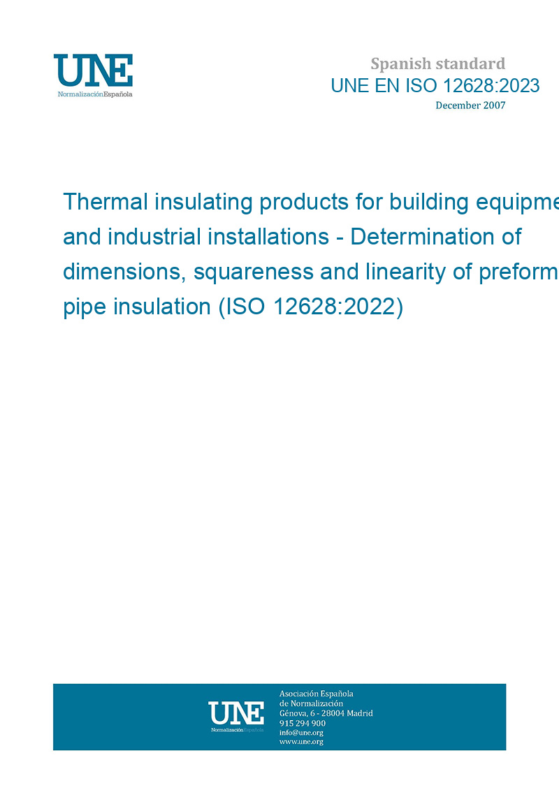 UNE EN ISO 12628:2023 Thermal insulating products for building ...