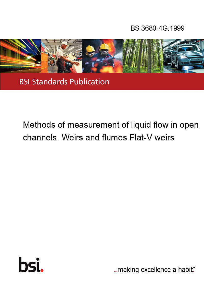 BS 3680-4G:1999 Methods of measurement of liquid flow in open channels ...