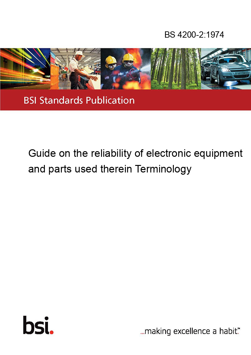 BS 4200-2:1974 Guide on the reliability of electronic equipment and ...