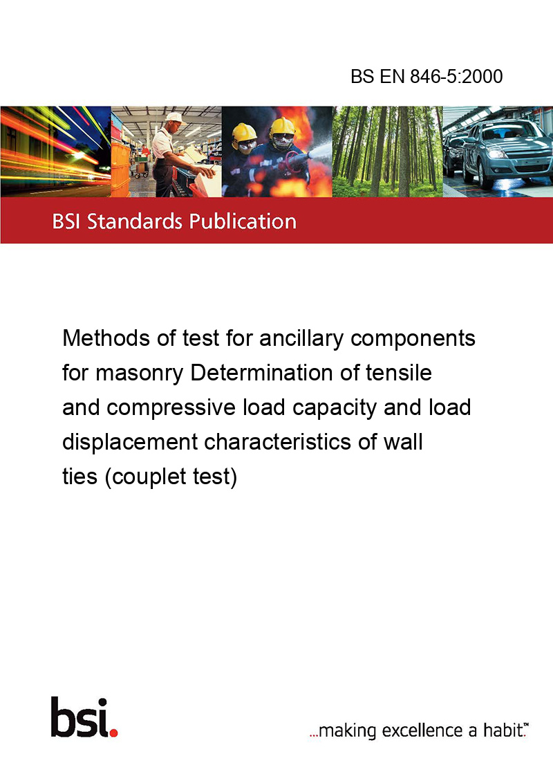 BS EN 846-5:2000 Methods of test for ancillary components for masonry ...