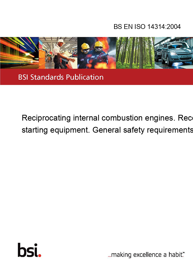 BS EN ISO 14314:2004 Reciprocating internal combustion engines. Recoil ...