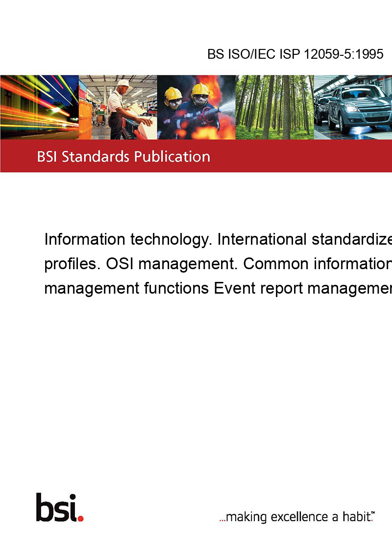 BS ISO/IEC ISP 12059-5:1995 Information technology. International standardized profiles. OSI ...