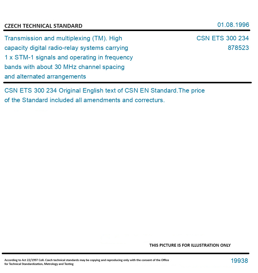 CSN ETS 300 234 - Transmission and multiplexing (TM). High capacity ...