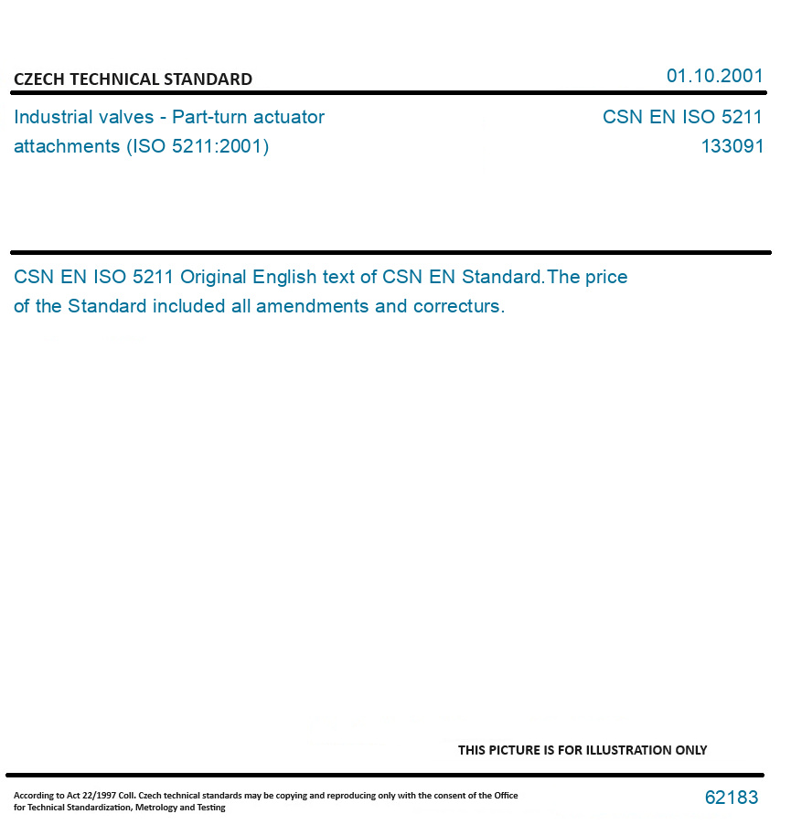 CSN EN ISO 5211 - Industrial valves - Part-turn actuator attachments ...