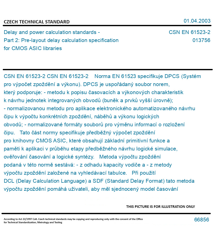 CSN EN 61523-2 - Delay and power calculation standards - Part 2: Pre ...