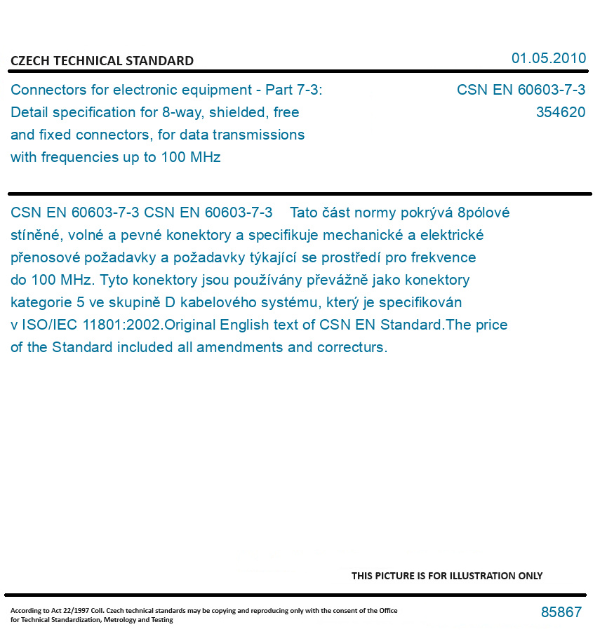 CSN EN 60603-7-3 - Connectors for electronic equipment - Part 7-3 ...