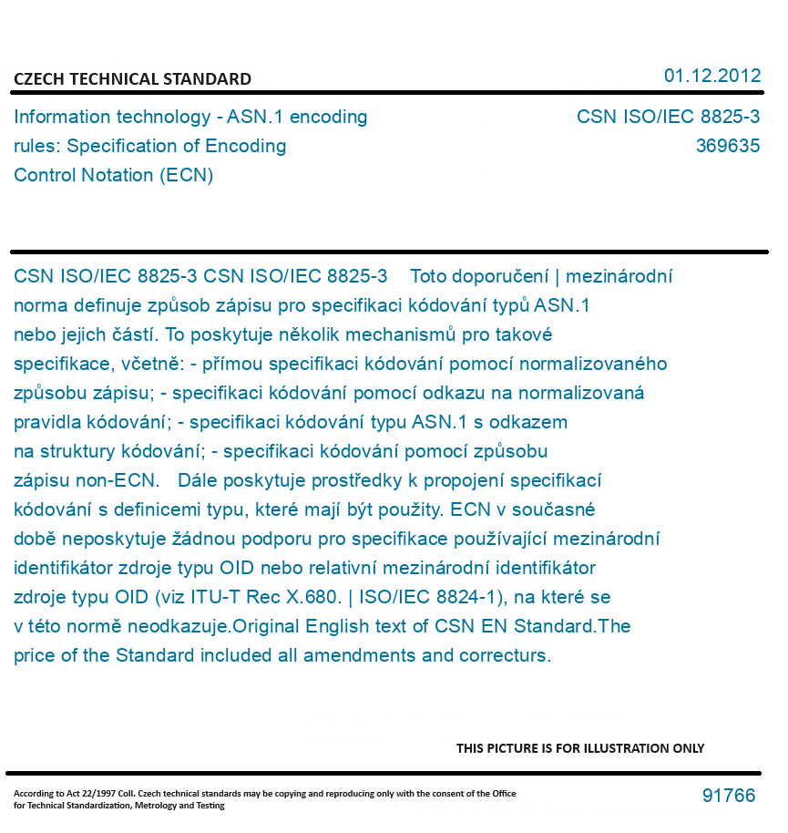 CSN ISO/IEC 8825-3 - Information technology - ASN.1 encoding rules: Specification of Encoding ...