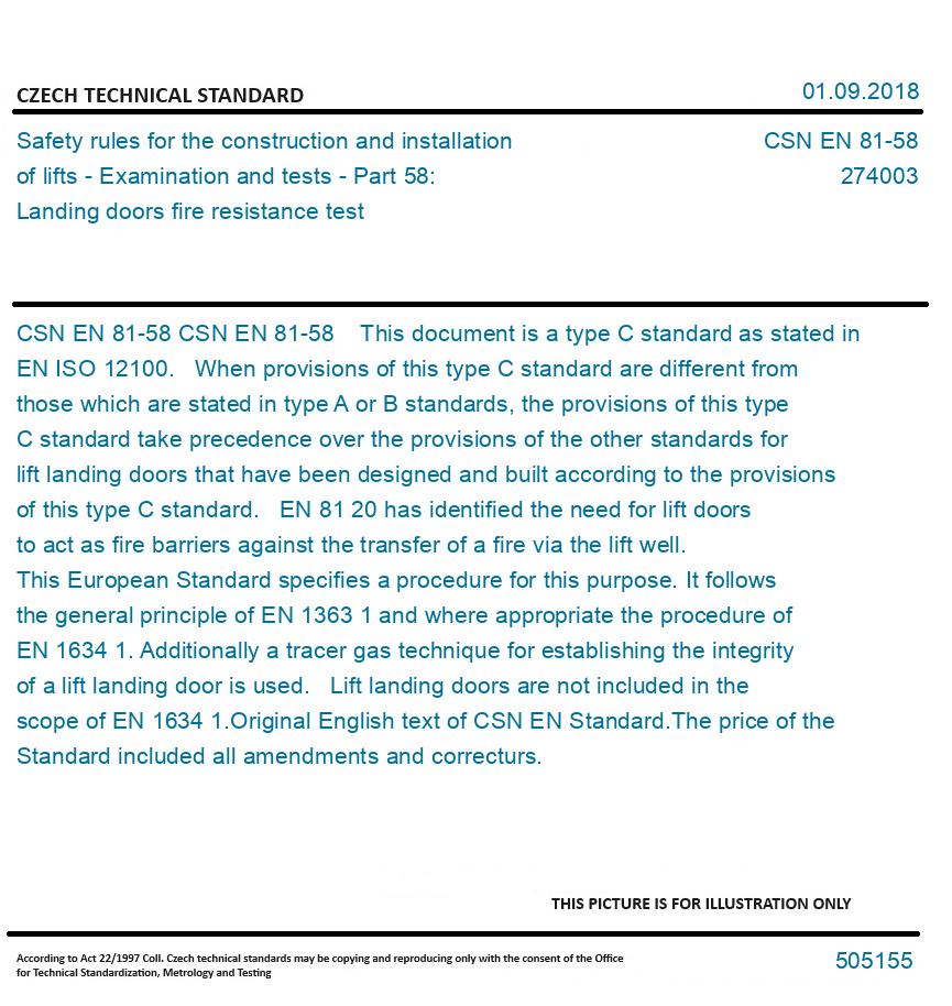 CSN EN 81-58 - Safety rules for the construction and installation of ...