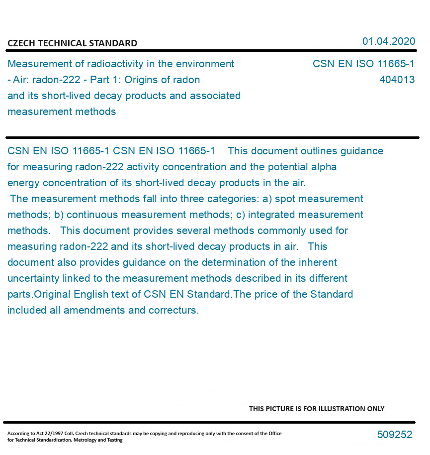 CSN EN ISO 11665-1 - Measurement of radioactivity in the environment ...