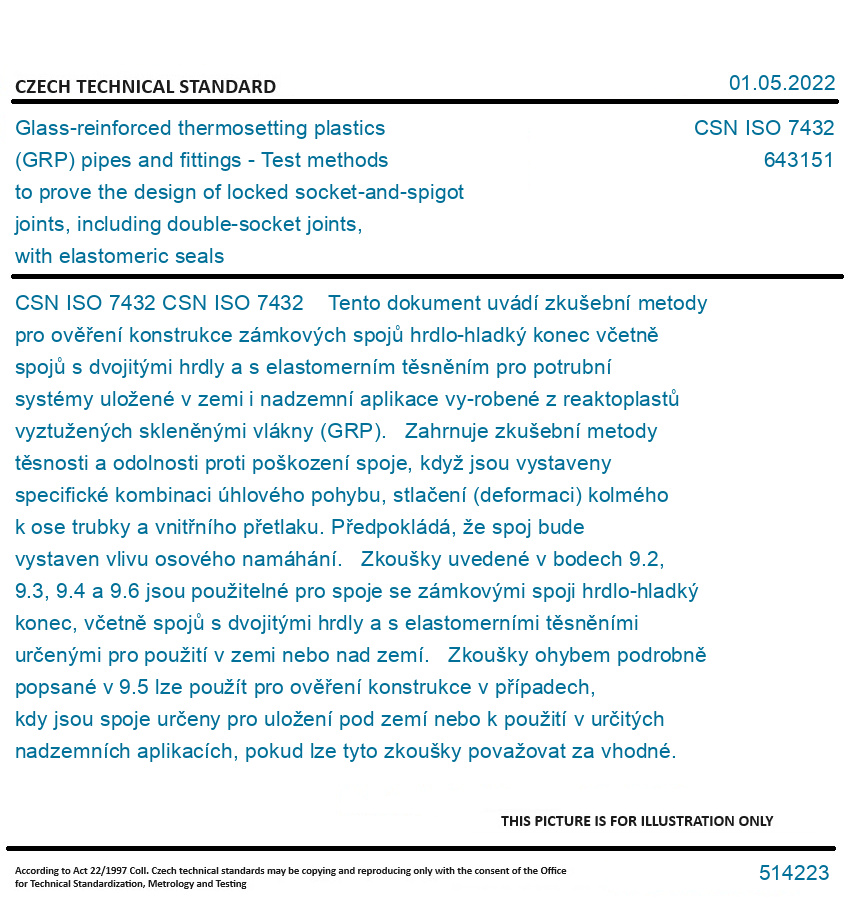CSN ISO 7432 - Glass-reinforced thermosetting plastics (GRP) pipes and ...