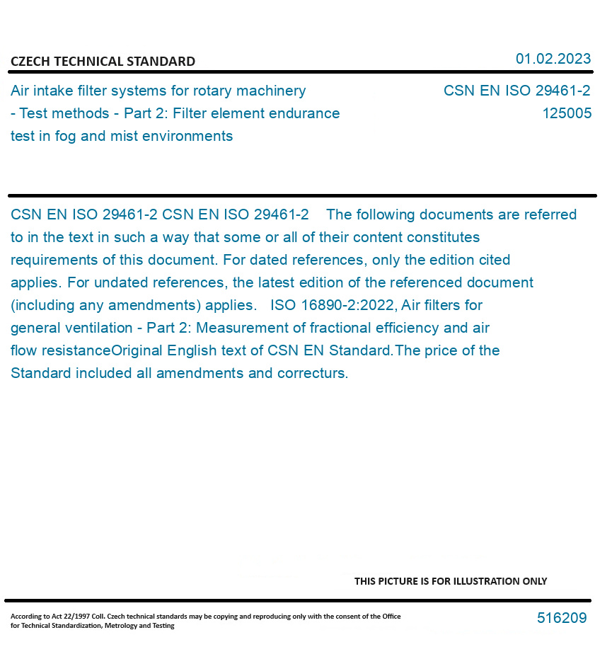 CSN EN ISO 29461-2 - Air intake filter systems for rotary machinery ...