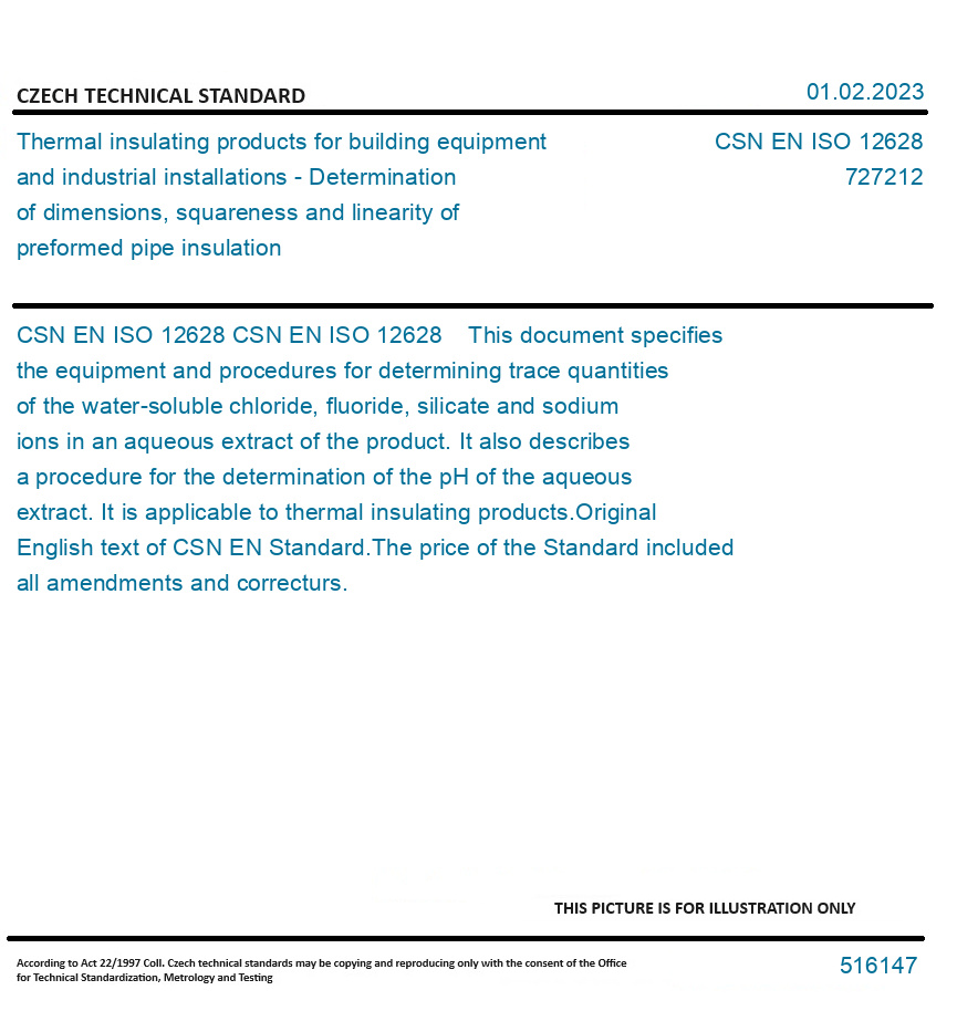 CSN EN ISO 12628 - Thermal insulating products for building equipment ...