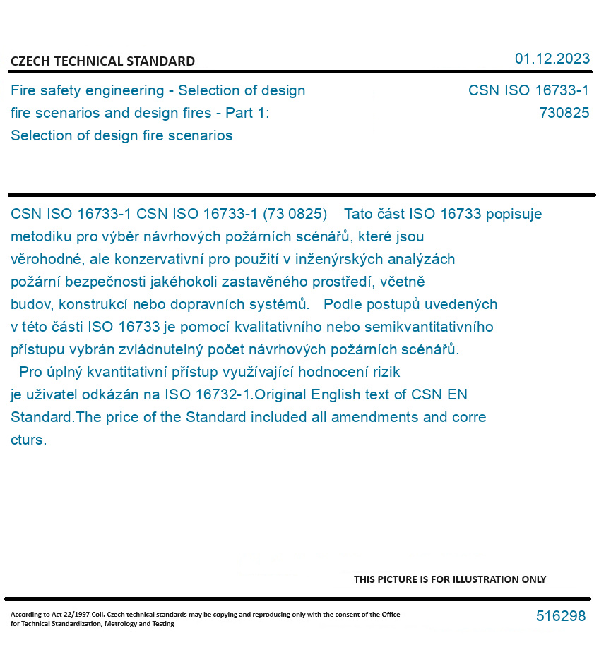 CSN ISO 16733-1 - Fire safety engineering - Selection of design fire ...