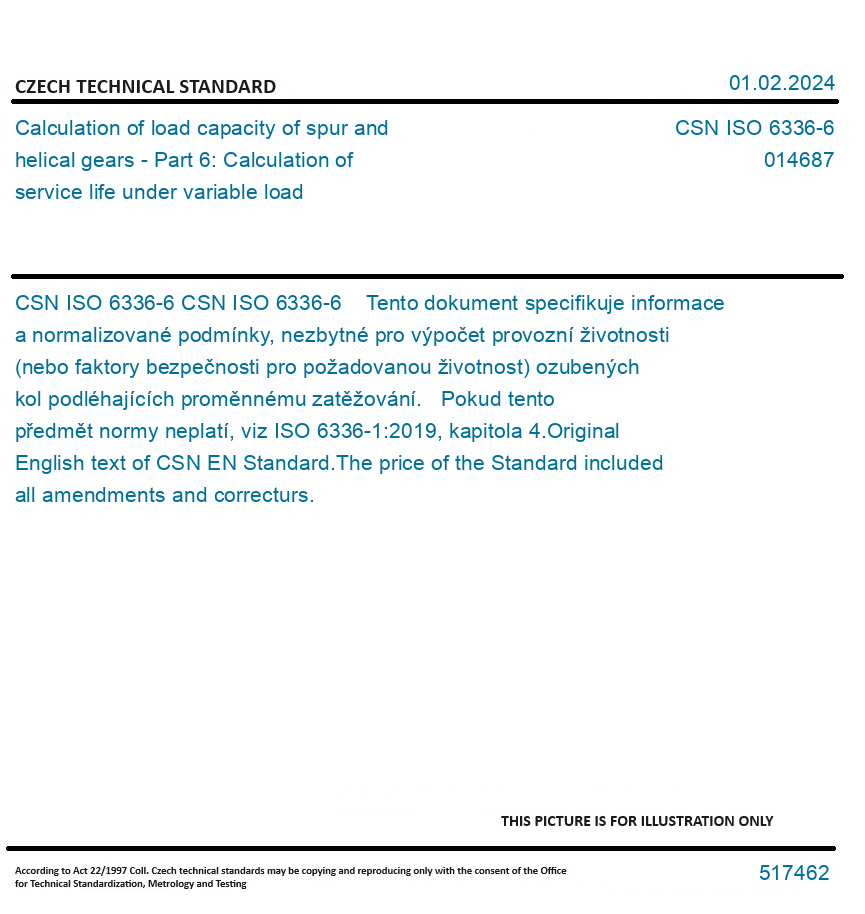 CSN ISO 6336-6 - Calculation of load capacity of spur and helical gears ...