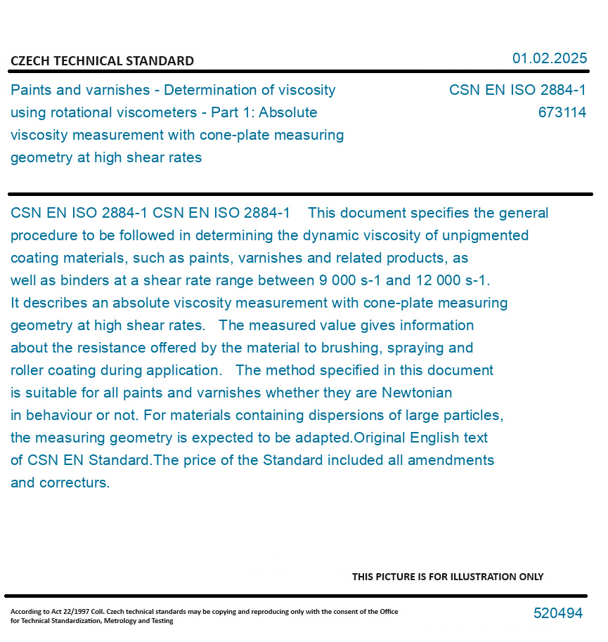 CSN EN ISO 2884-1 - Paints and varnishes - Determination of viscosity using rotational ...