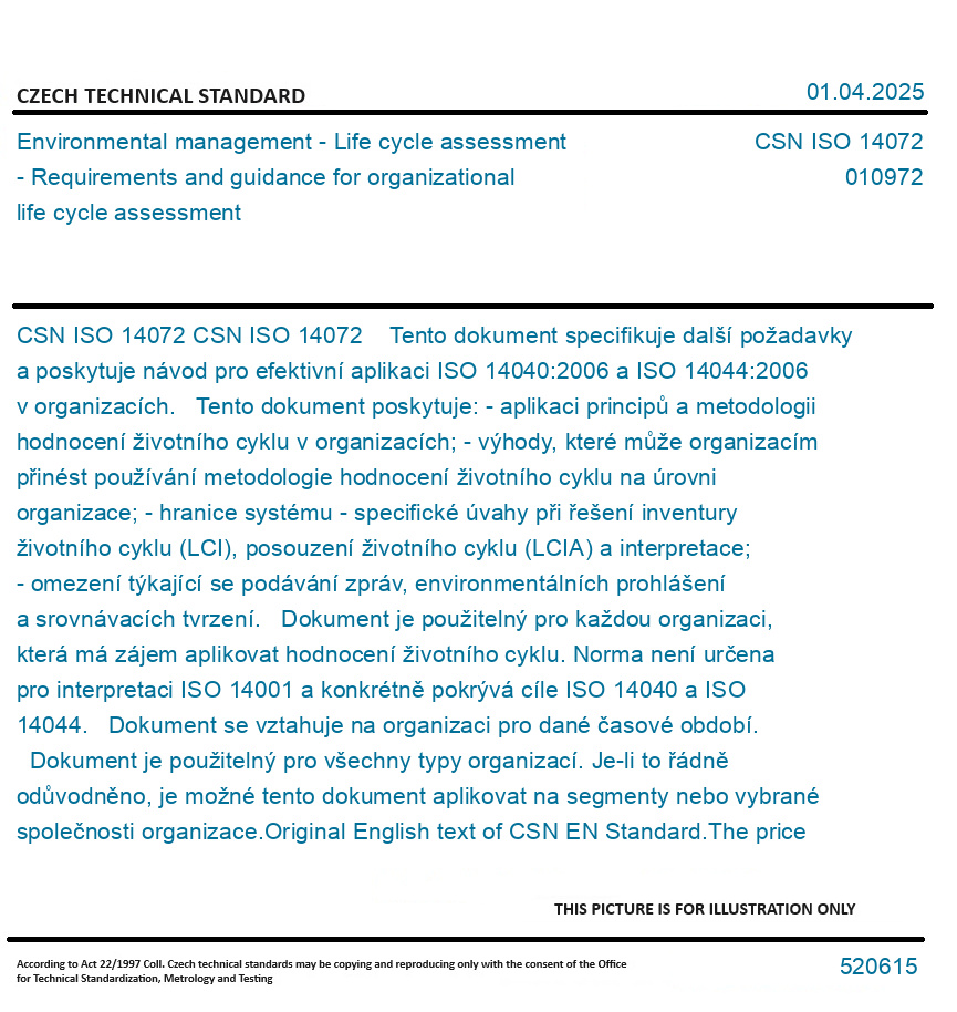 CSN ISO 14072 - Environmental management - Life cycle assessment ...