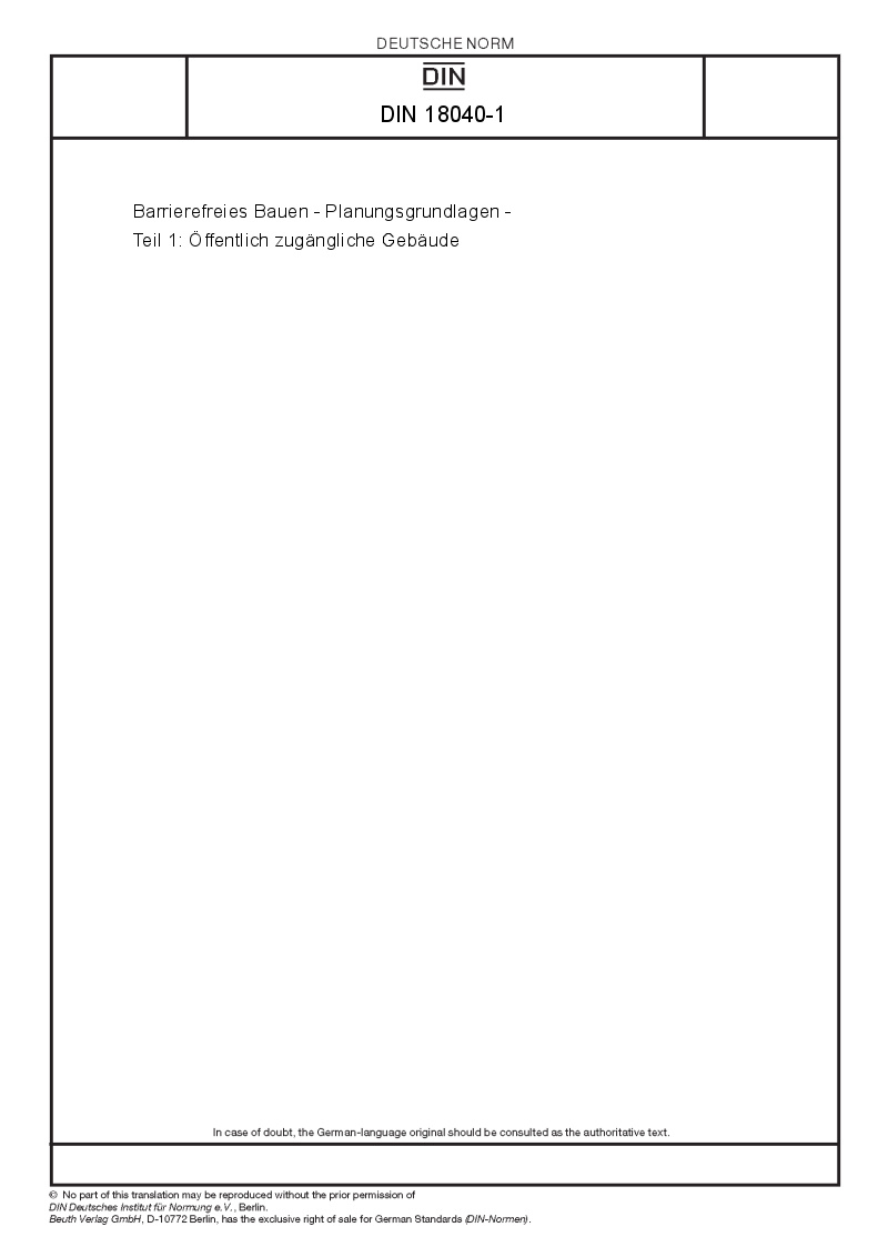 DIN 18040-1 - European Standards