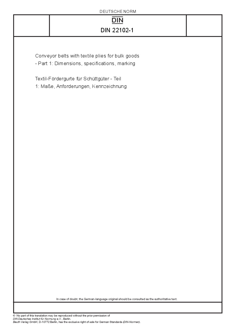 DIN 22102-1 - European Standards