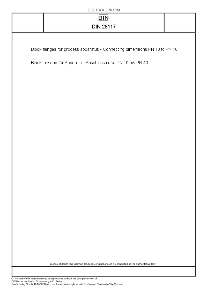 DIN 28117 - European Standards