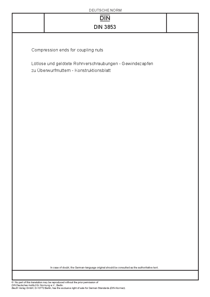 DIN 3853 - European Standards