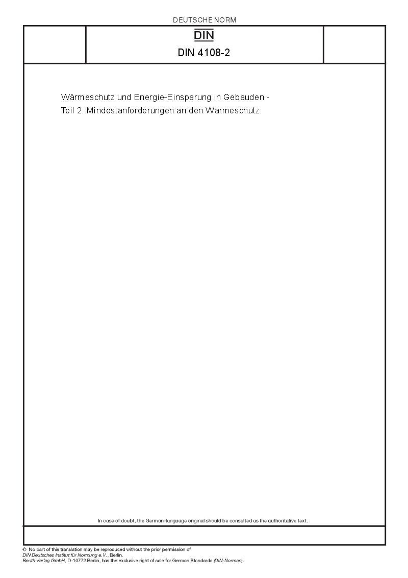 DIN 4108-2 - European Standards