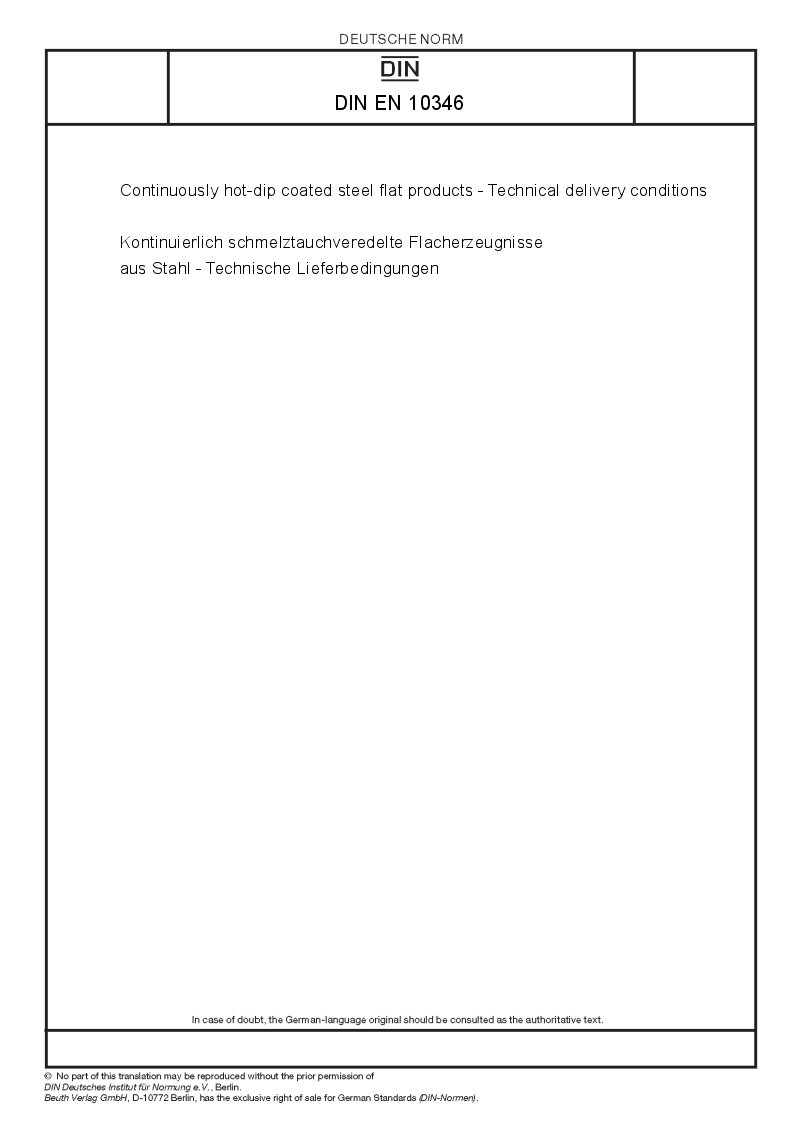 DIN EN 10346 - European Standards