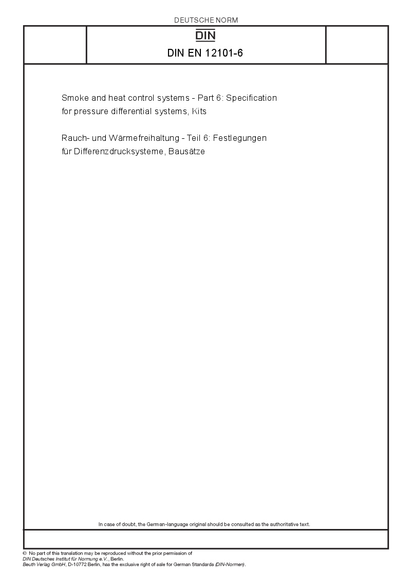 DIN EN 12101-6 - European Standards