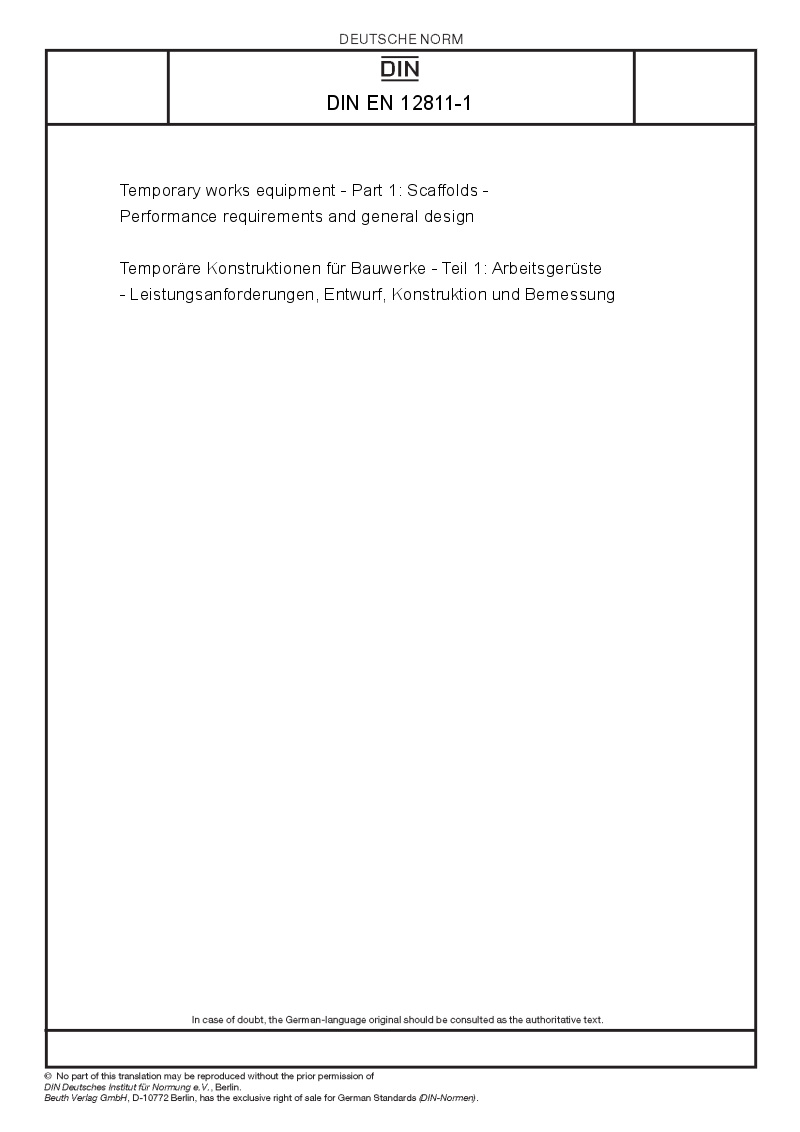 DIN EN 12811-1 - European Standards