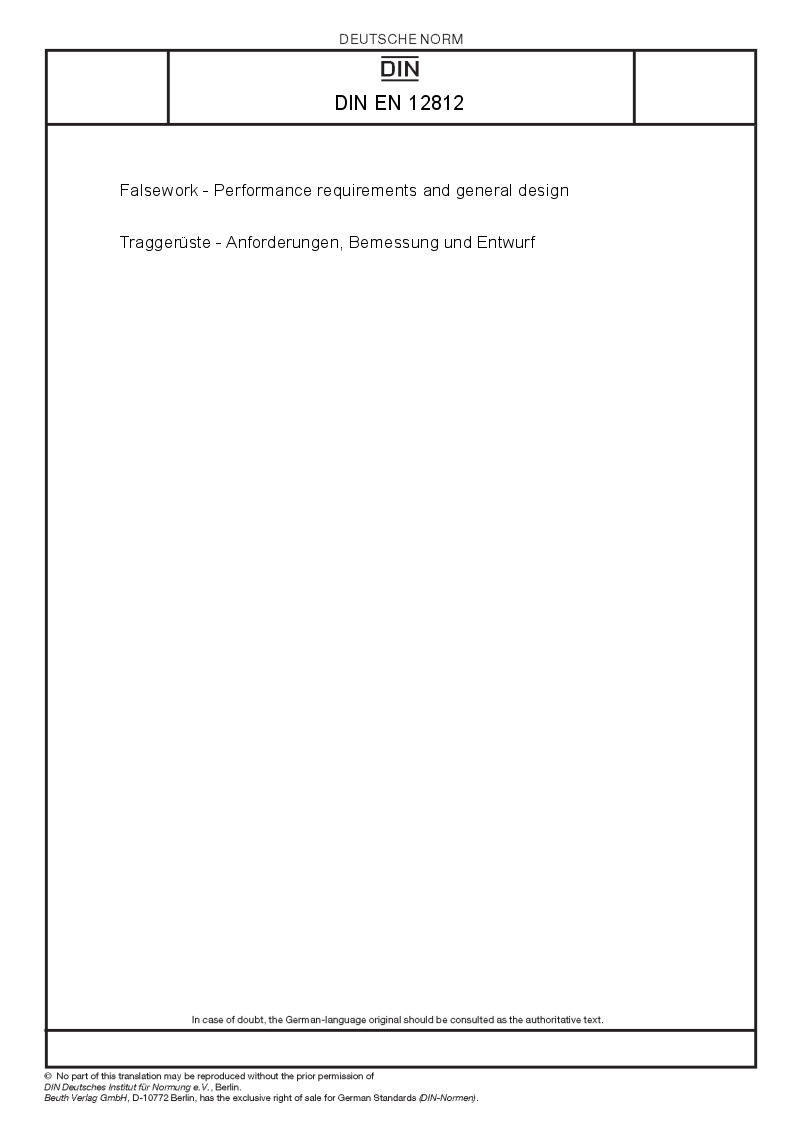 DIN EN 12812 - European Standards