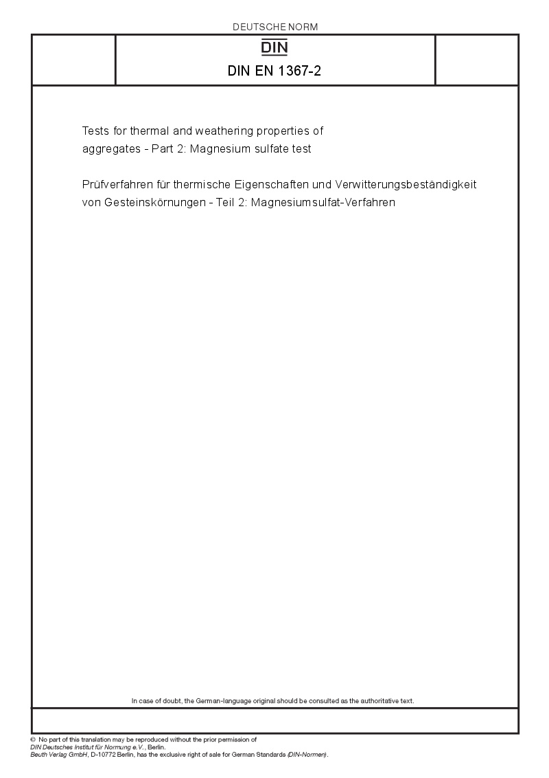 DIN EN 1367-2 - European Standards