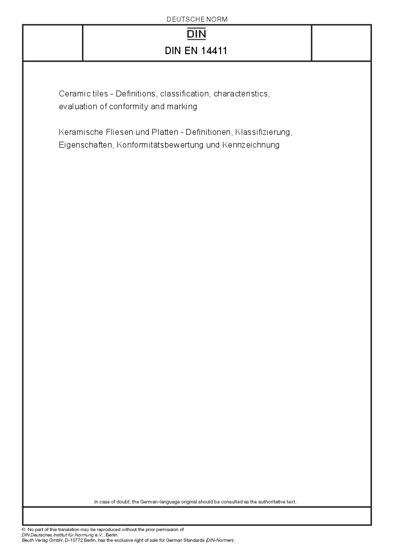 DIN EN 14411 - European Standards