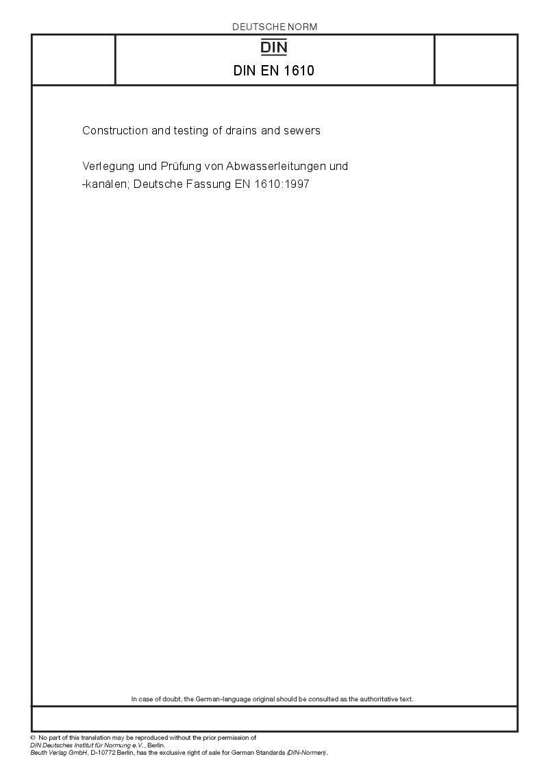 DIN EN 1610 - European Standards