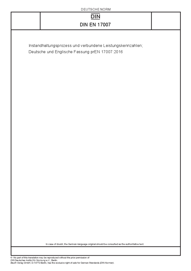 DIN EN 17007 - European Standards