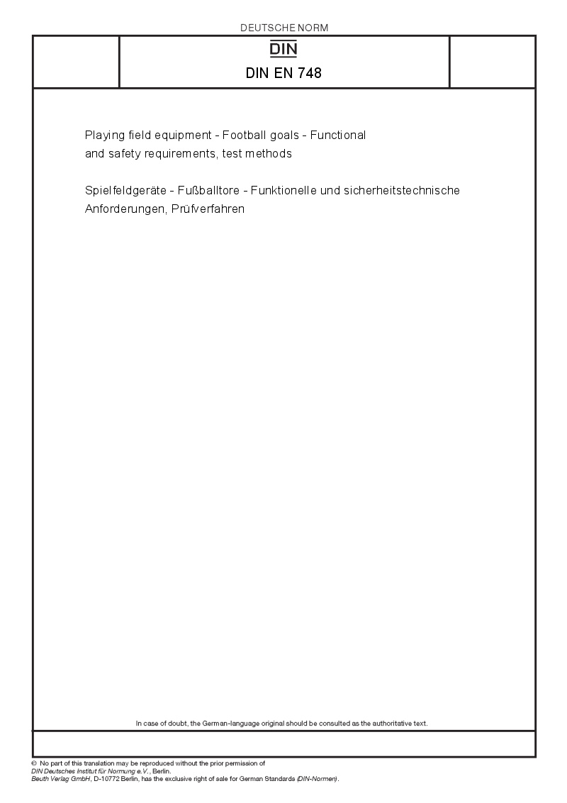 DIN EN 748 - European Standards