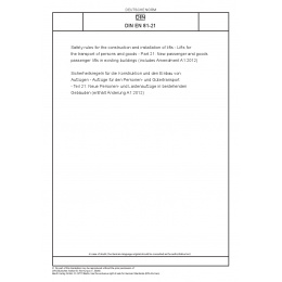 DIN EN 81-21 - European Standards