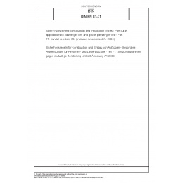 DIN EN 81-71 - European Standards