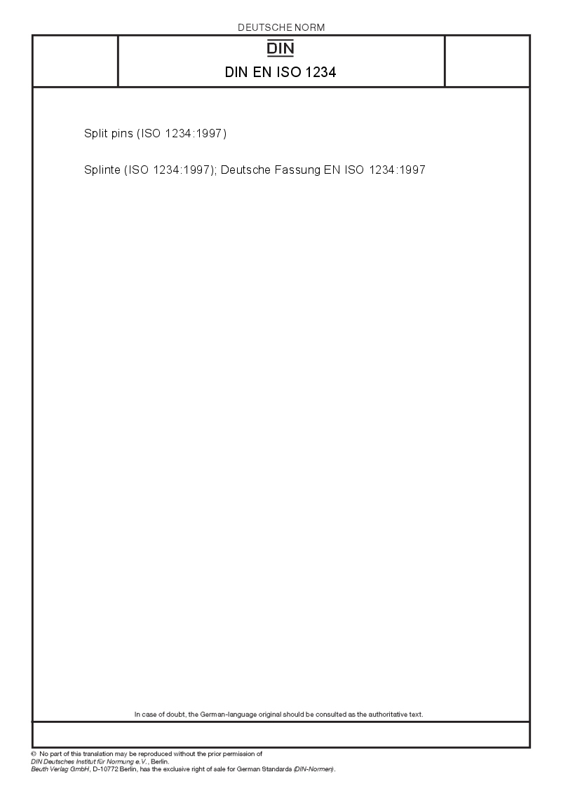 DIN EN ISO 1234 - European Standards