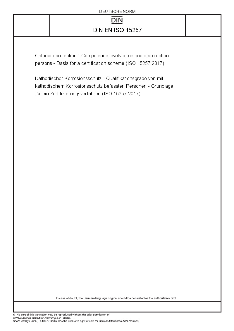 DIN EN ISO 15257 - European Standards