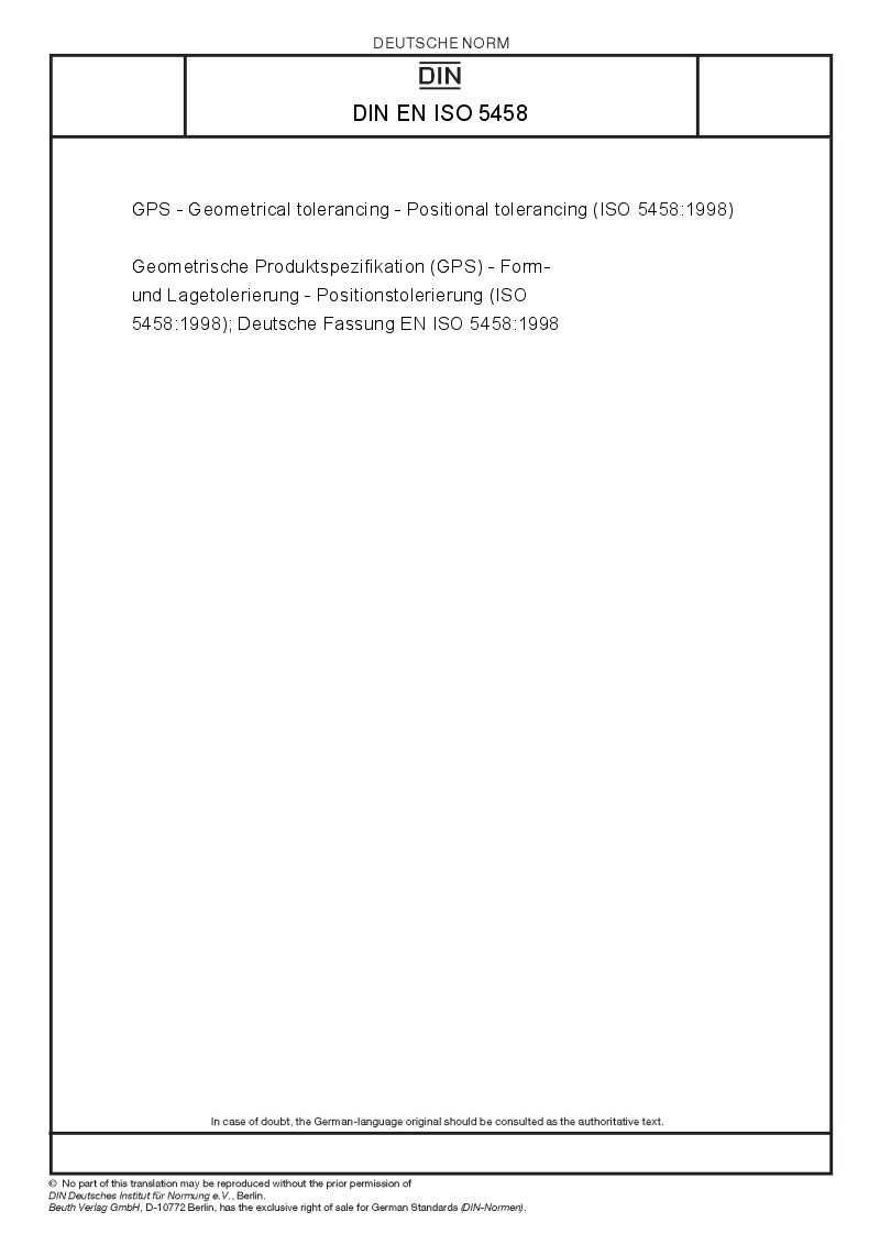 DIN EN ISO 5458 - European Standards