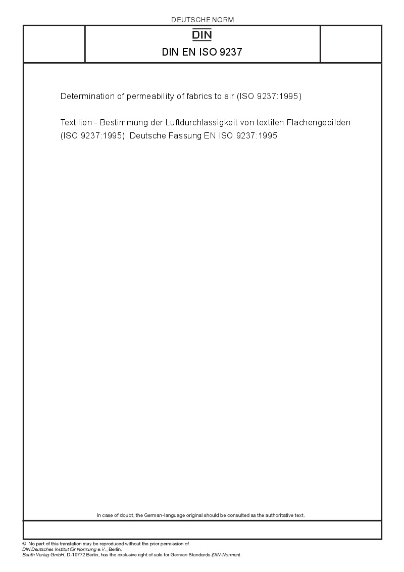 DIN EN ISO 9237 - European Standards