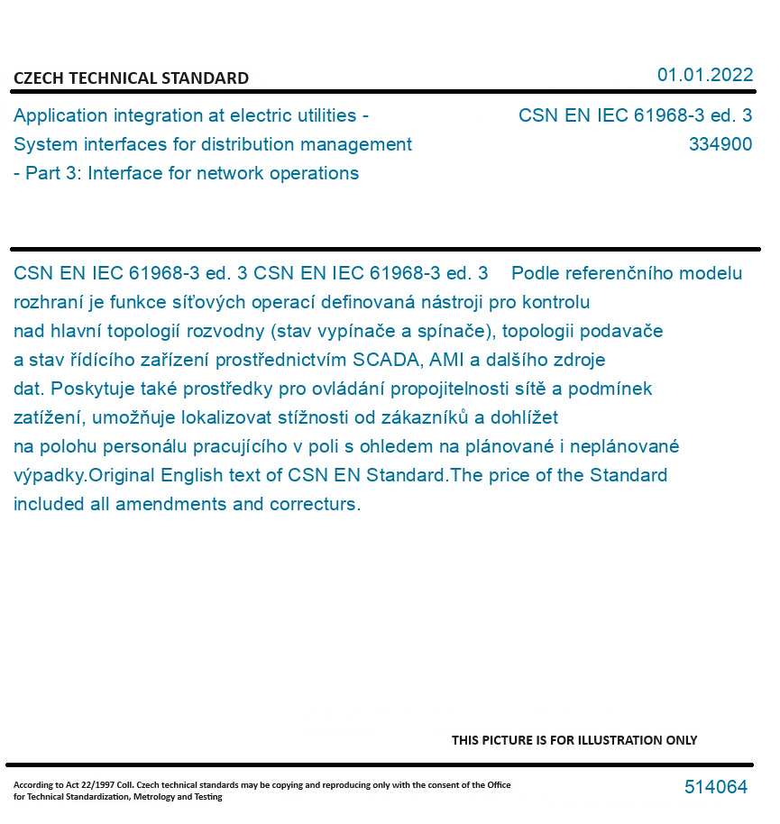 CSN EN IEC 61968-3 ed. 3 - Application integration at electric ...